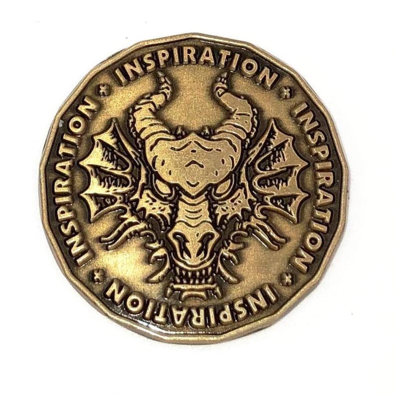 Inspiration Coin Tokens antique Gold for D&D Dungeons and | Etsy