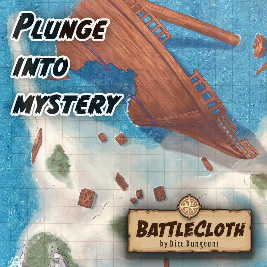 Sunken Ship Cloth Battle Map – 21.5″ × 21.5″ With 1″ Grid – Dnd ...