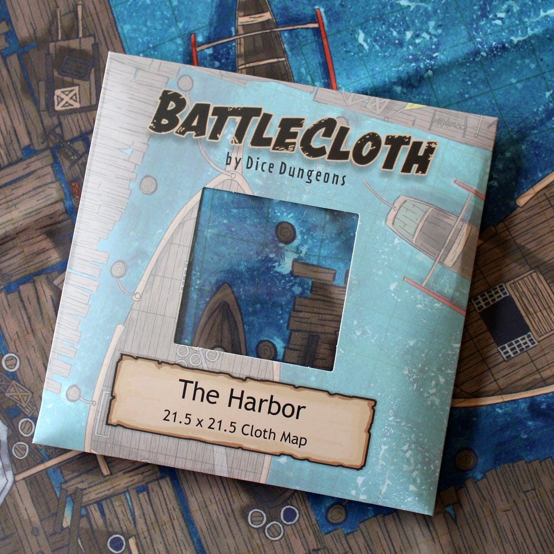 Harbor Cloth Battle Map – 21.5″ × 21.5″ With 1″ Grid – Dnd Dock ...