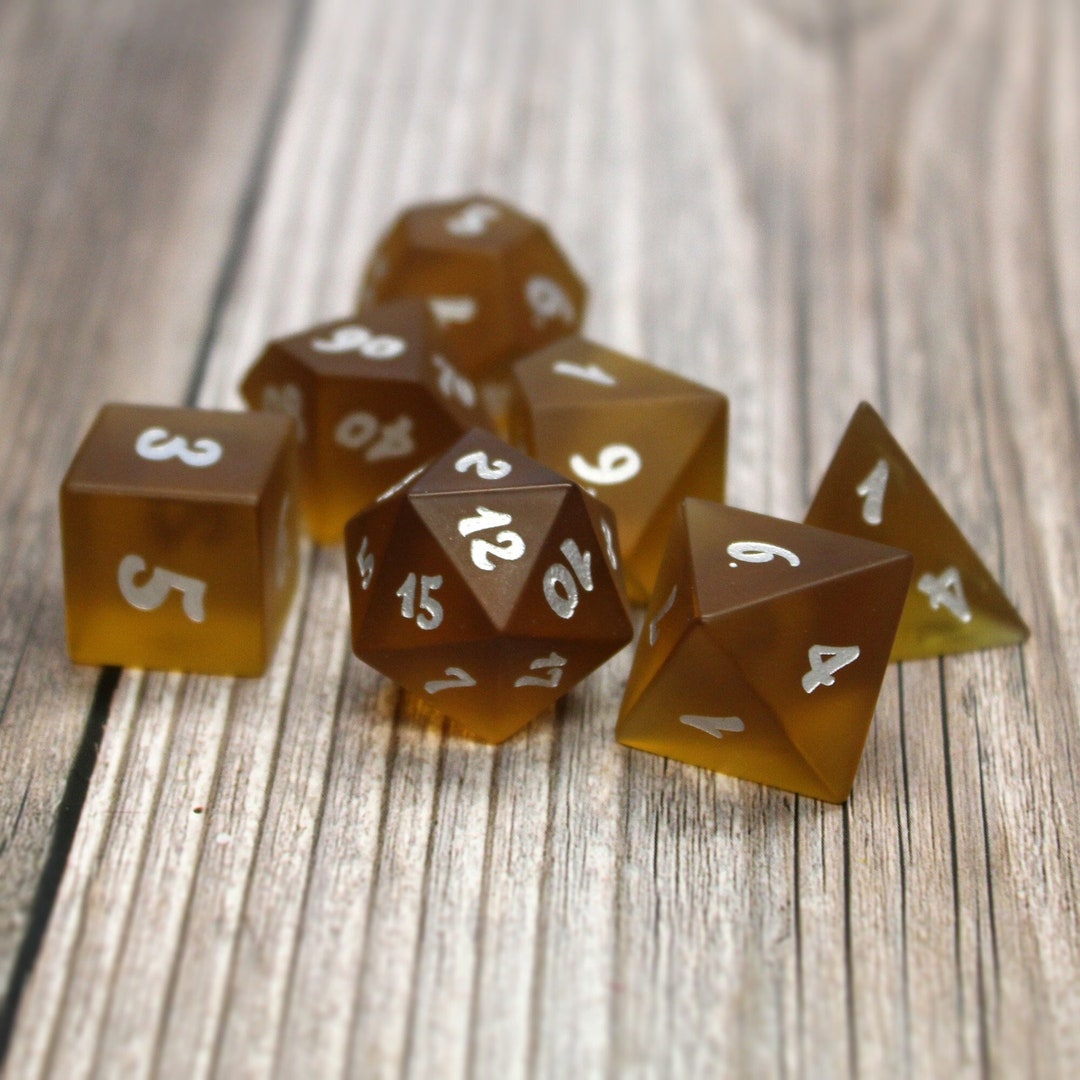 Gangplank Brown Sea Glass Dice Set | Unique Beautifully Designed ...