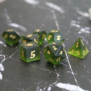 Sea Foam Green Sea Glass Dice Set | Unique Beautifully Designed ...