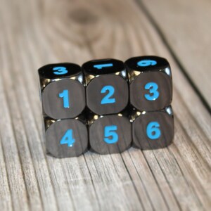 Metal Black Frost D6 Dice Set Solid Metal Dice Set for Dnd Dungeons ...