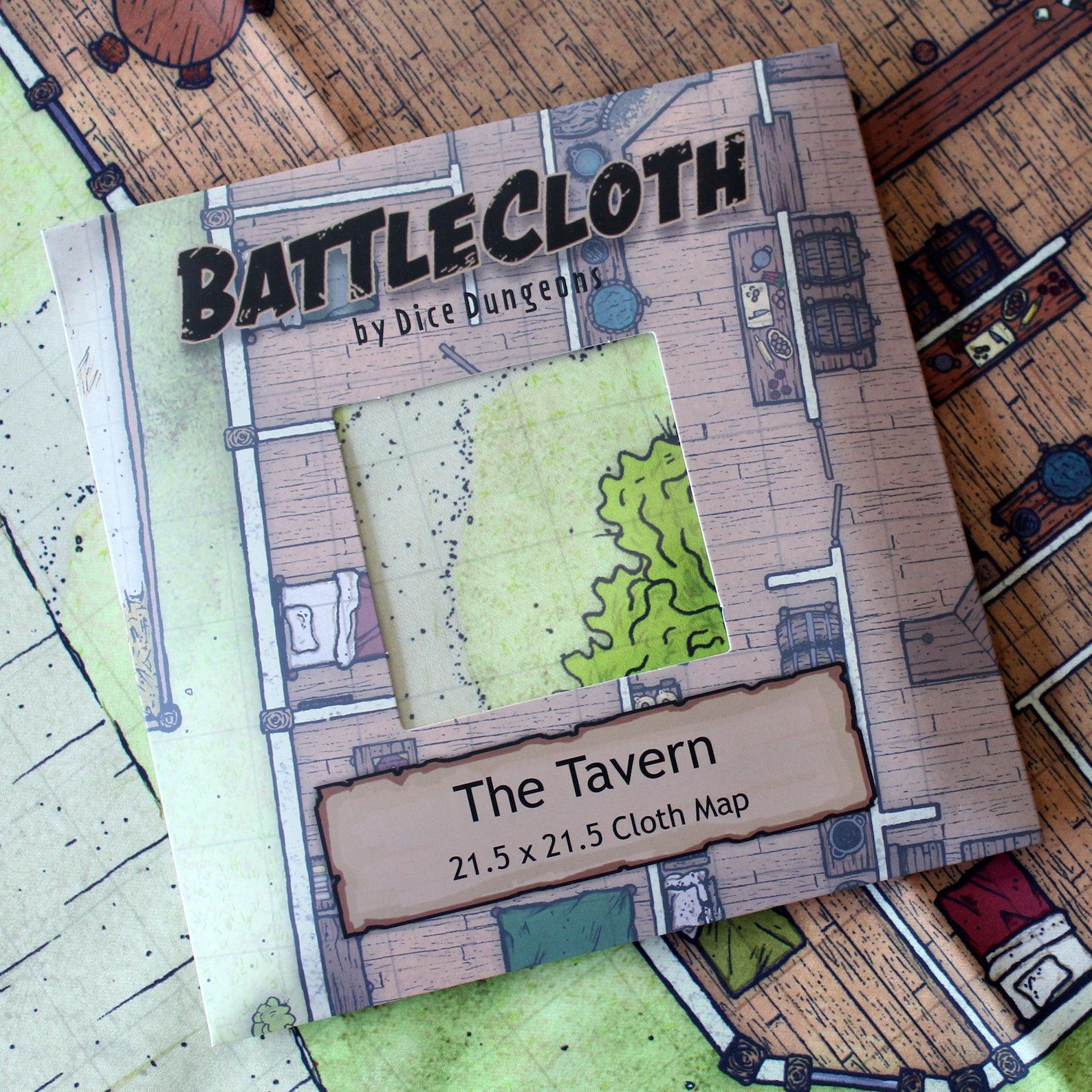 Tavern Cloth Battle Map – 21.5″ × 21.5″ With 1″ Grid – Dnd Village Inn ...