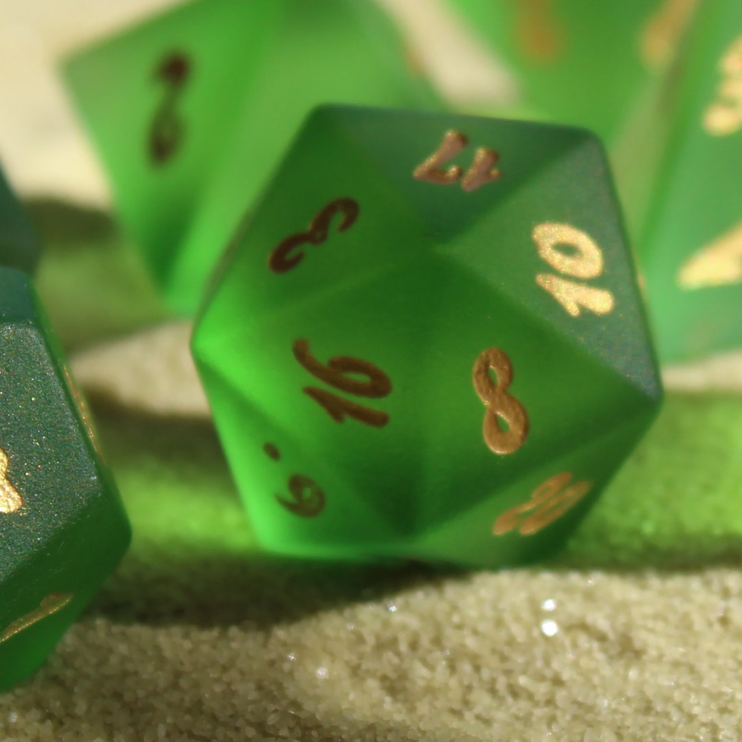 Sea Foam Green Sea Glass Dice Set | Unique Beautifully Designed ...