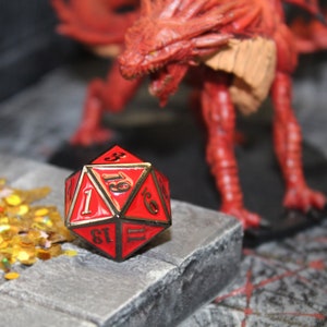 Metal Imperial Red Dice Set With Display Box Metal Dice for - Etsy