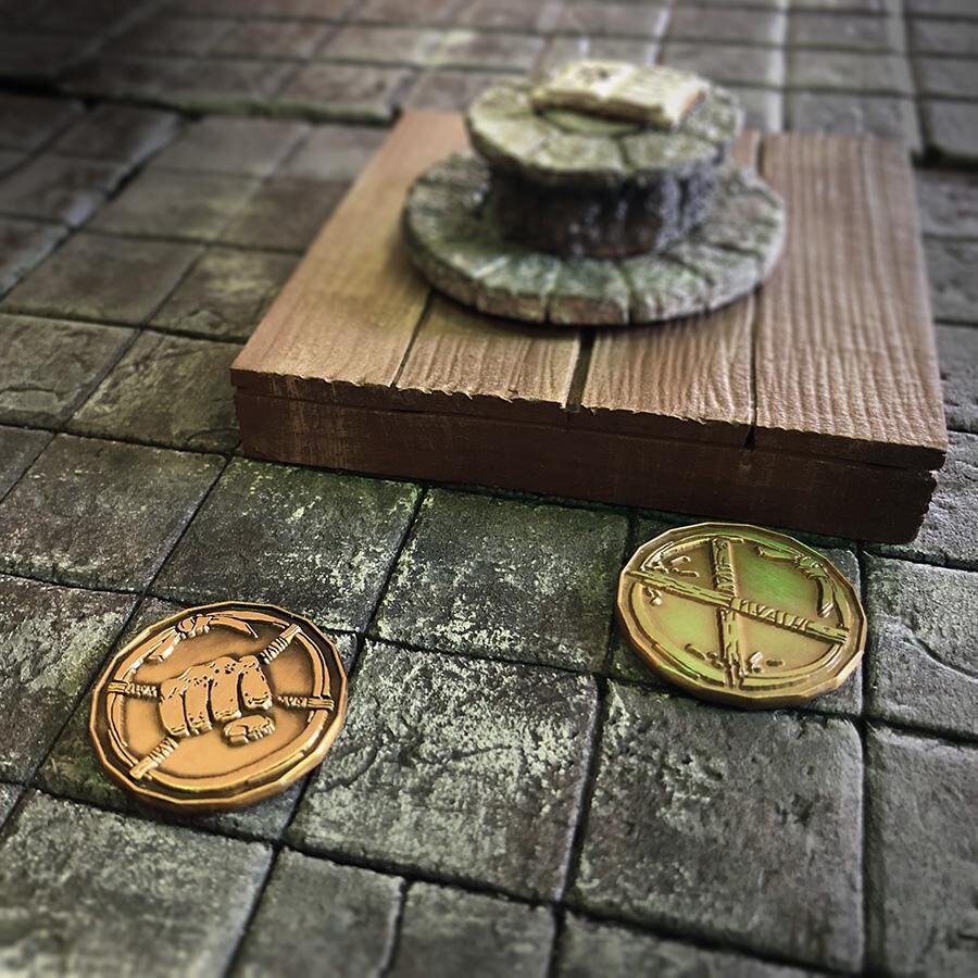 Toys & Games Role Playing Games Games & Puzzles Monk Wooden Coin DnD ...