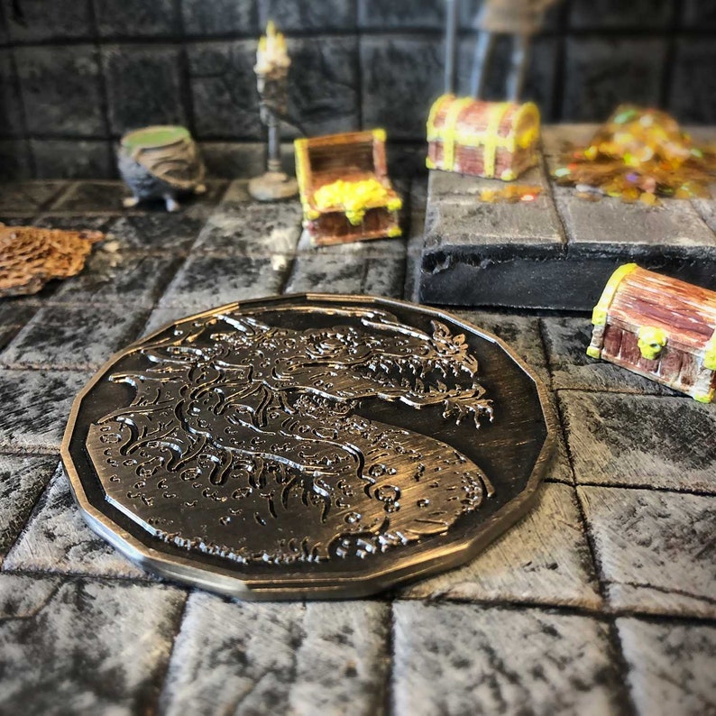 Adult Smoke Dragon 3 In Monster Coin Token for Dungeons & | Etsy