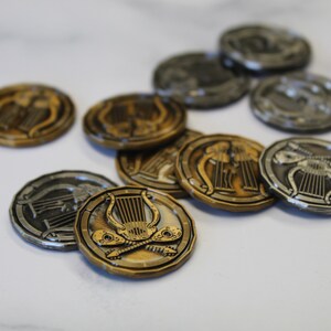 Bard Character Coin Token: RPG Miniature, TTRPG Accessory - Etsy