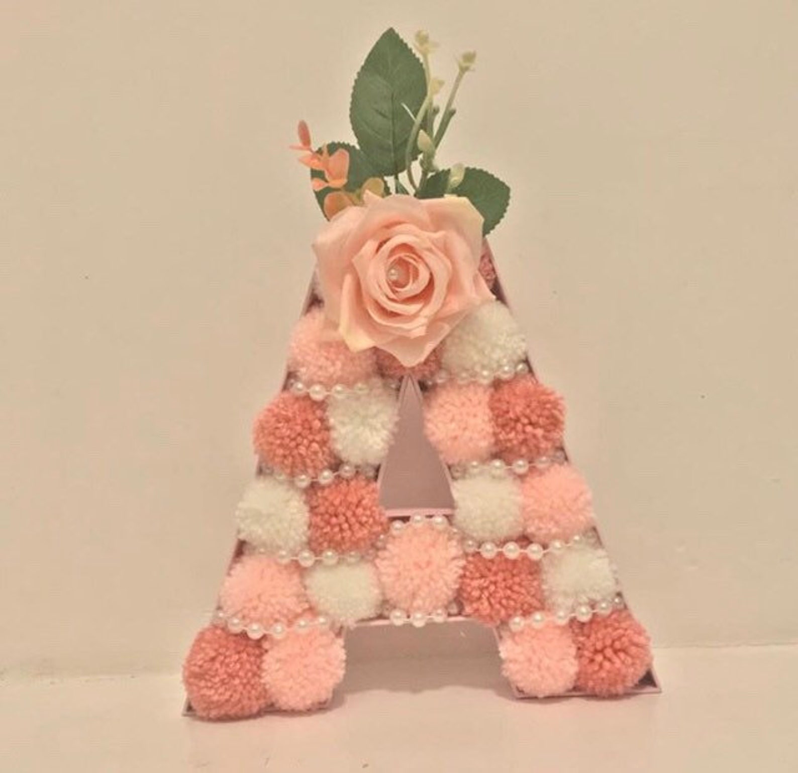 Pompom & Bloom Letter - Etsy