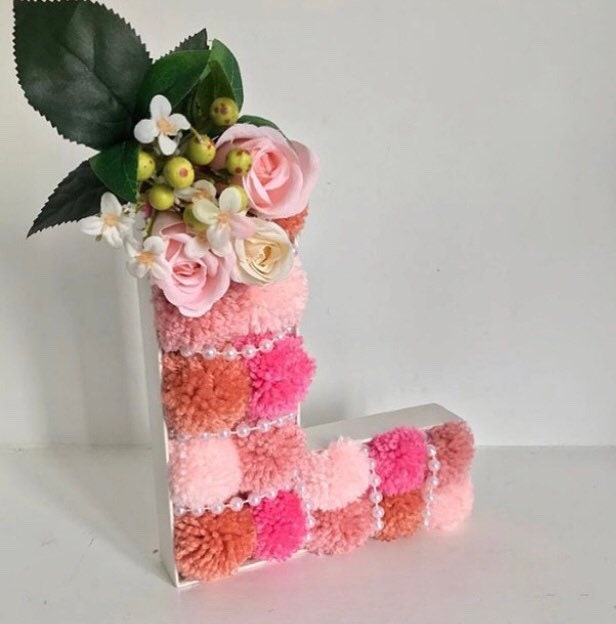 Pompom & Bloom Letter - Etsy