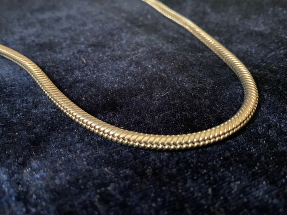 Vintage Italian 4mm Sterling Silver Snake Chain 18" - Gem