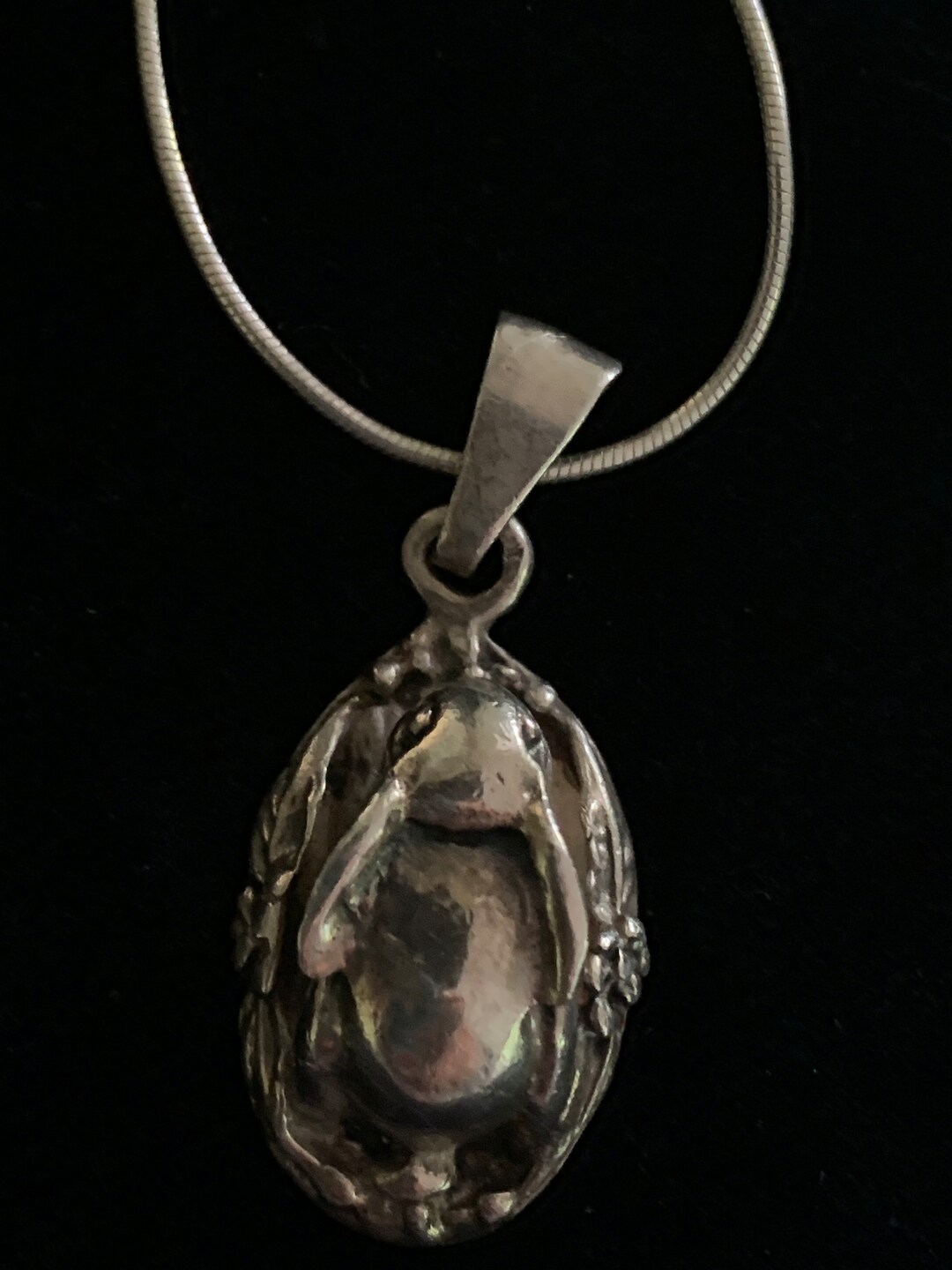 Vintage 1960s Sterling Silver Rabbit Pendant With Chain - Etsy