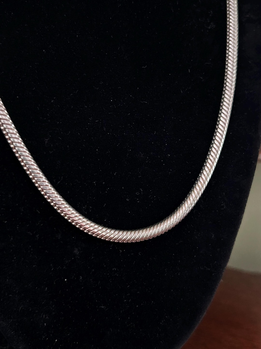 Vintage Italian 3mm Sterling Silver Snake Chain 18" - Etsy