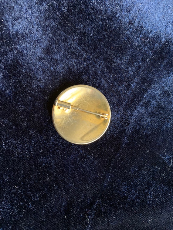 Vintage Double Headed Eagle Damascene Pin - Gem