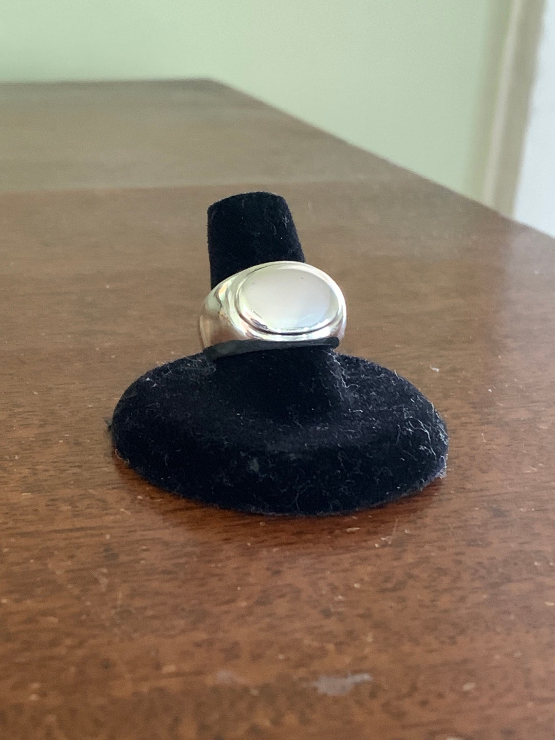 Vintage Sterling Silver Oval Signet Ring BLANK Size 8.25 - Etsy