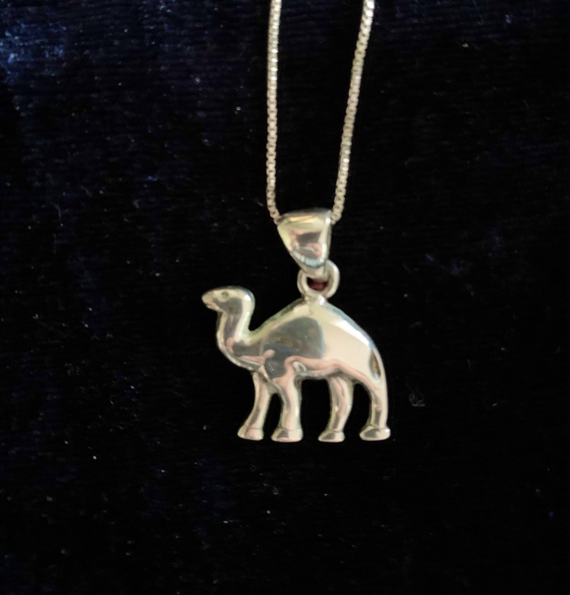 Vintage Sterling Silver Camel Pendant on 18 Box Chain 1970s - Etsy