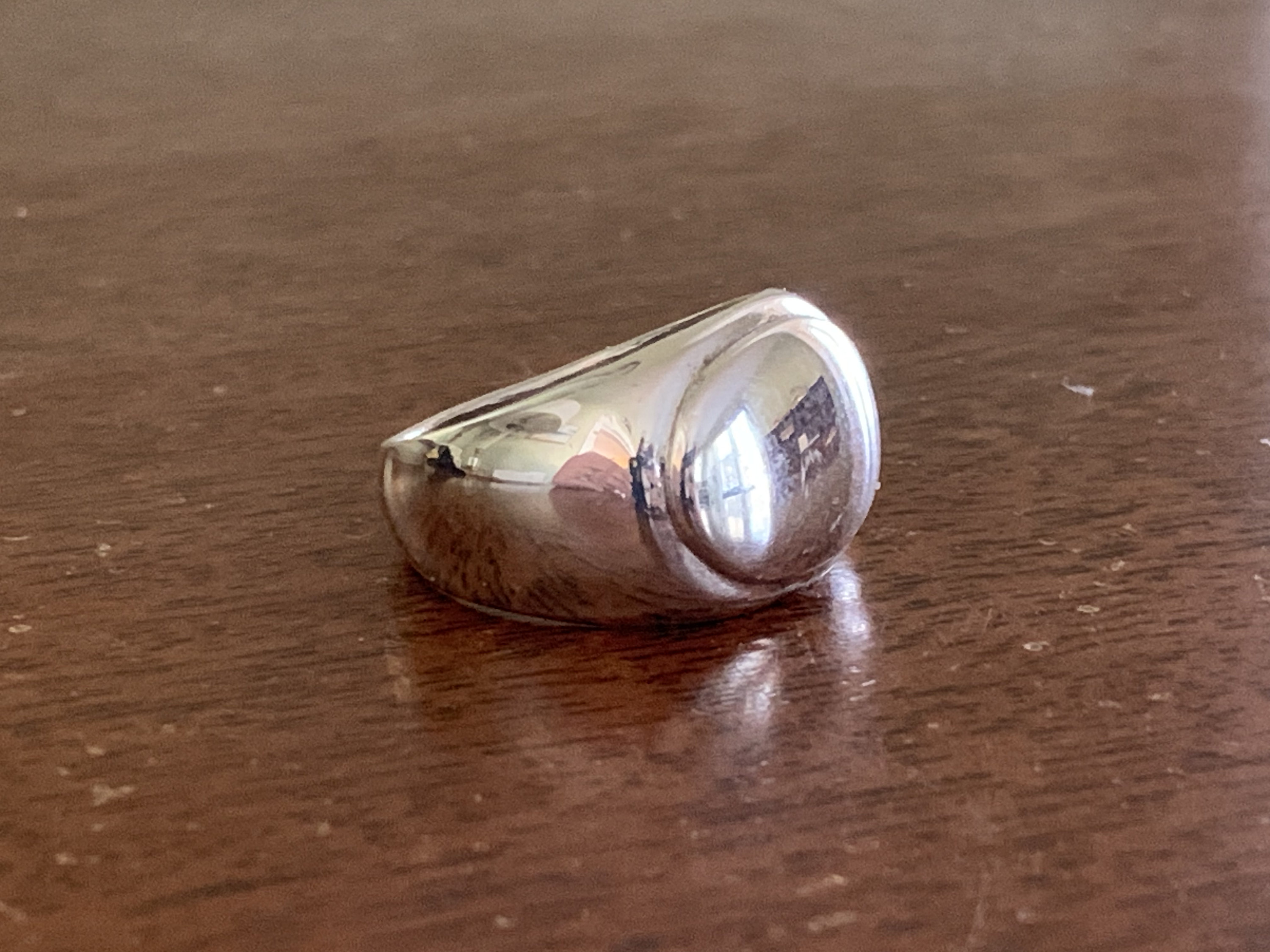 Vintage Sterling Silver Oval Signet Ring BLANK Size 8.25 - Etsy