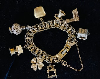 Vintage Monet Gold Bracelet - Etsy