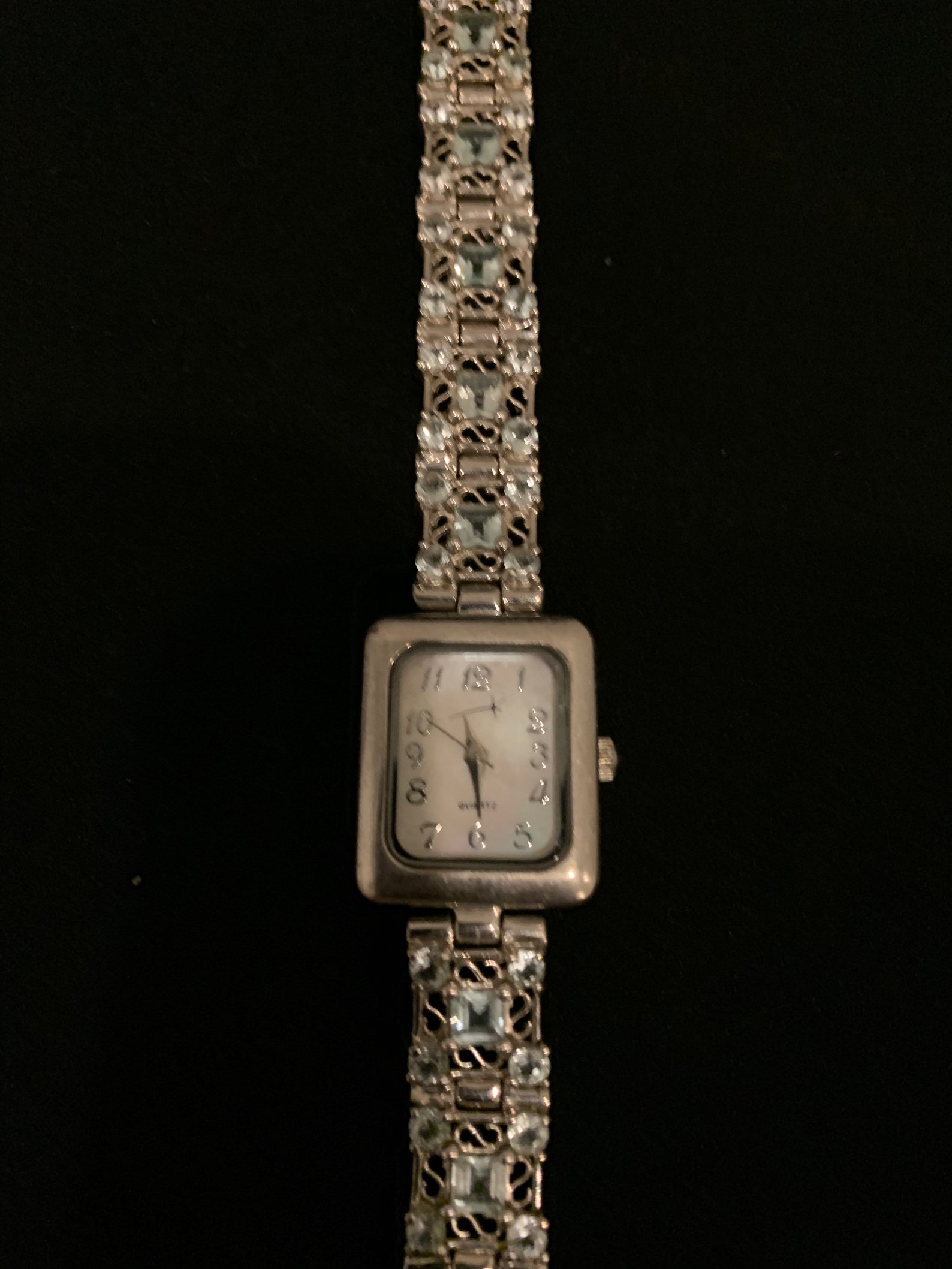 Vintage Sterling Silver and Aquamarine Wristwatch 1980s - Etsy