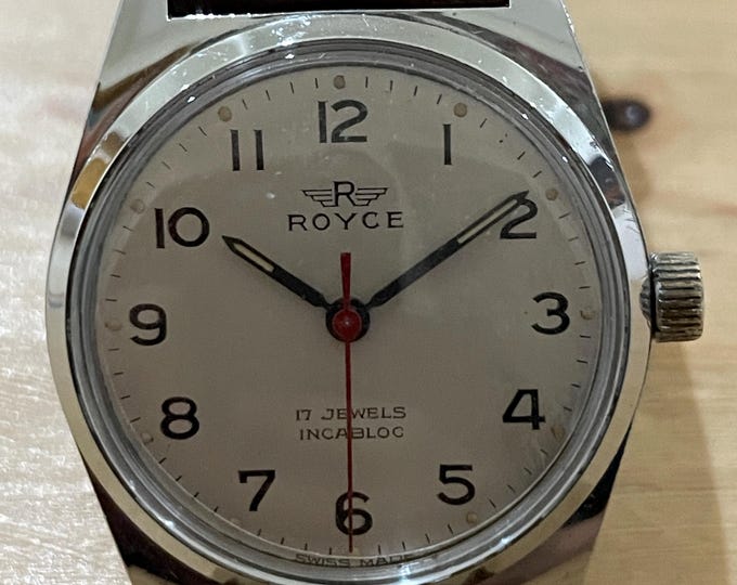 Vintage Royce 17 Jewels - Incabloc - Wind-up Mechanical Watch - 1970s ...