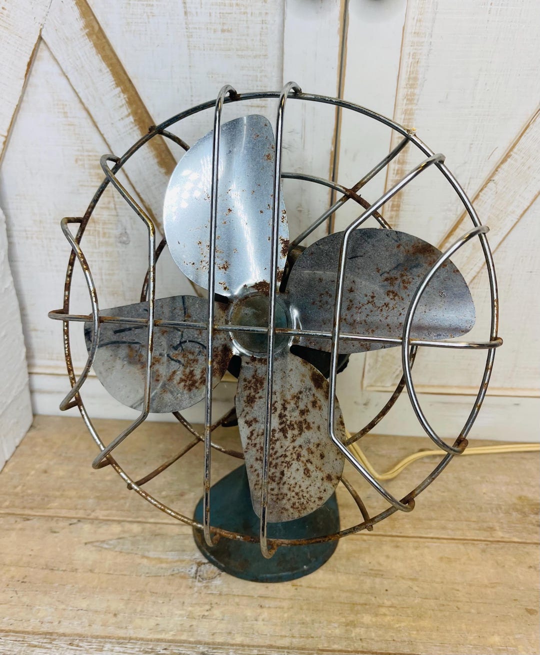 Vintage Small Desk Fan, WORKS, Vintage Metal Fan, Retro Metal Desk Fan ...