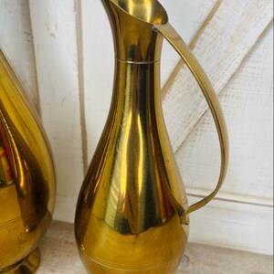 Vintage Solid Brass Decorative Vase, Vintage Solid Brass Pourer Vase - Etsy