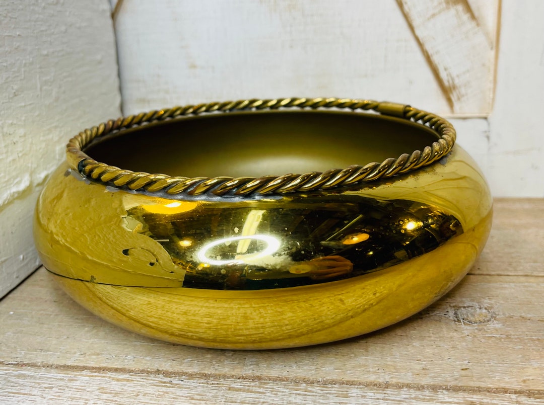 Vintage Brass Decorative Bowl, Antique Brass Bowl - Etsy