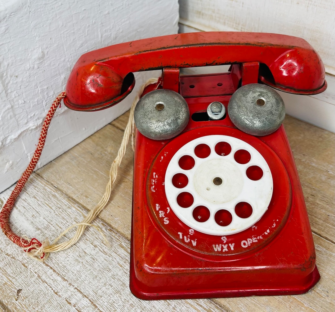 The Steel Stamping Company Vintage Metal Pretend Play Telephone ...