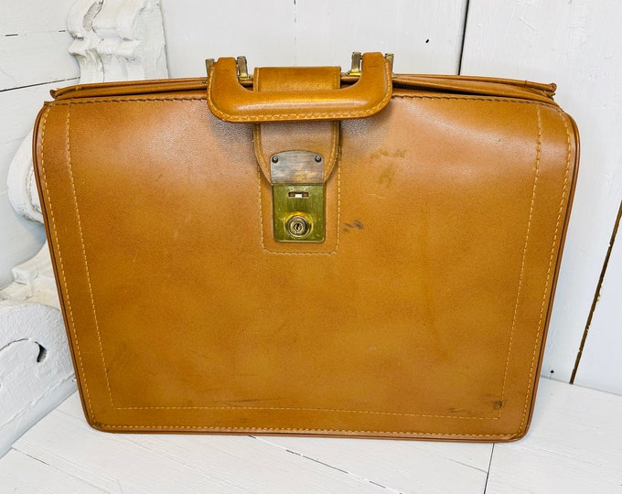 Vintage Leather Briefcase, Antique Leather Briefcase, Vintage Luggage ...
