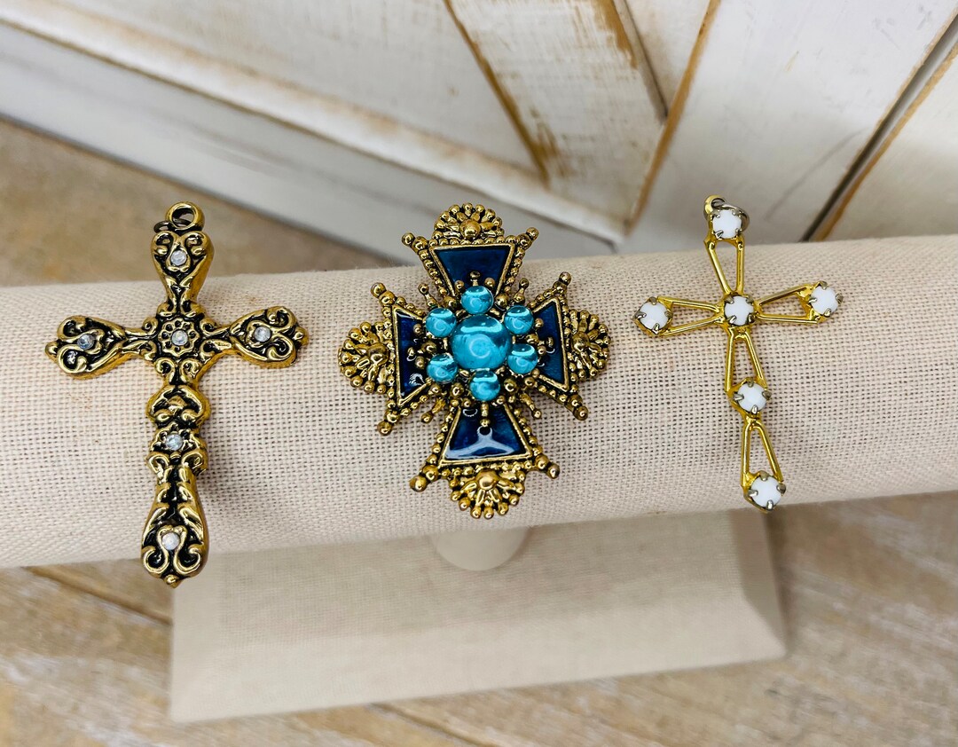 Vintage Necklace Cross Pendant, Vintage Christian Cross Pendant for ...