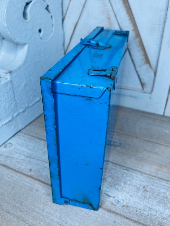 Vintage Blue Metal Imperial Industrial Supply First A… - Gem