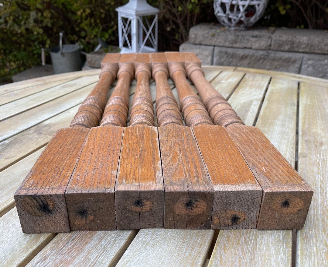 Shabby Wood Spindle Post Table Leg, Shabby Spindle, Vintage Support ...