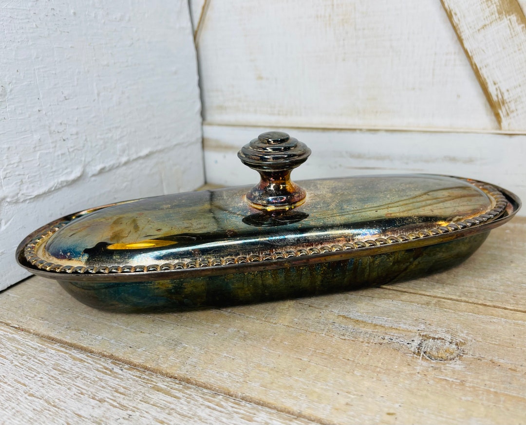 Vintage R.R. International Silver-plated Butter Dish, International ...