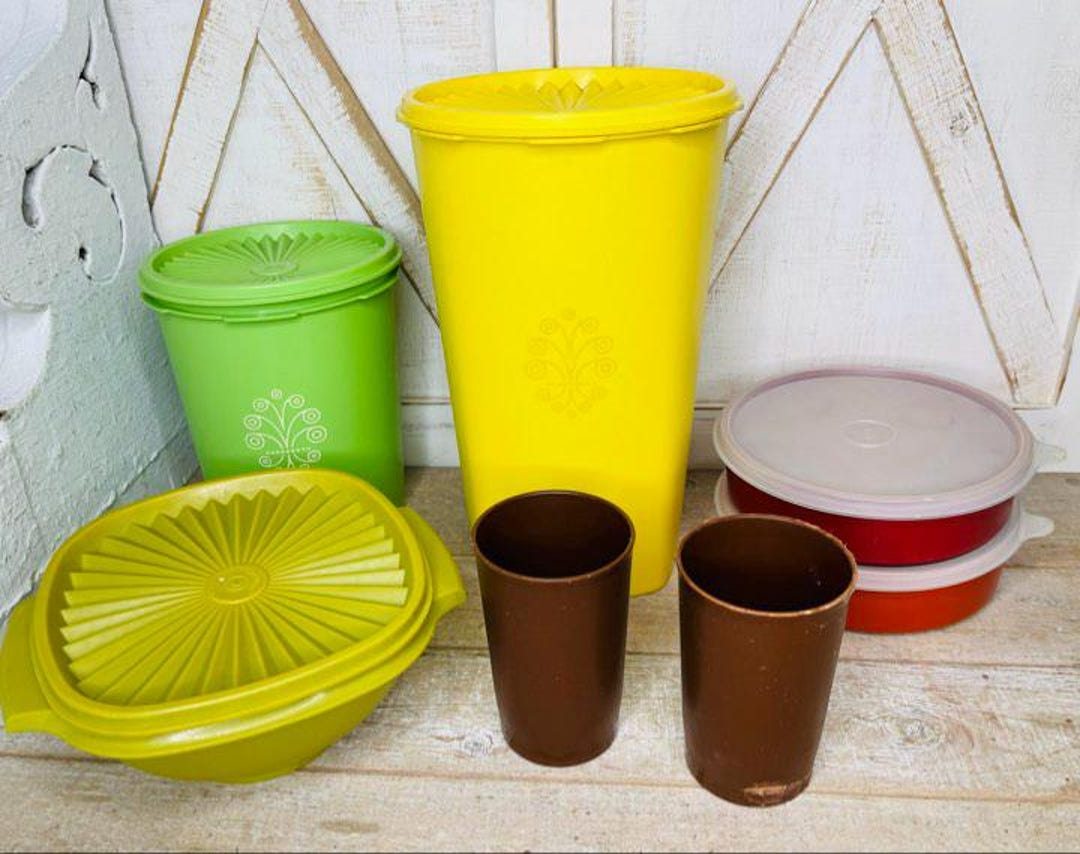 Vintage Tupperware Container, Vintage Tupperware Set of 2 Cups ...