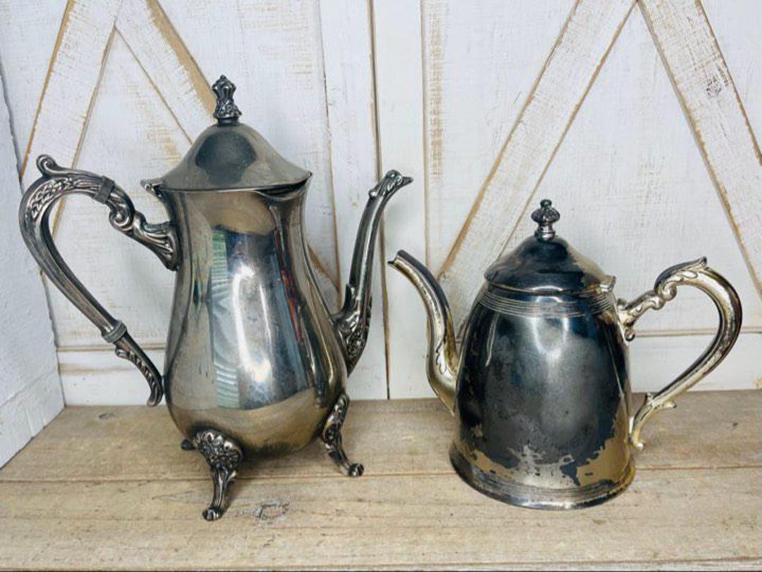 Vintage Silver-plated Tea Pot, Antique Silver-plated Tea Pot - Etsy