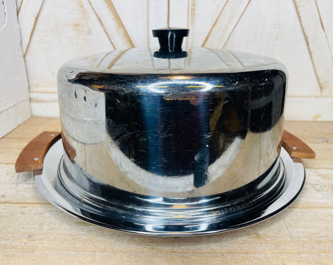 Vintage Metal Cake Cover Stand, Vintage Travel Cake Carrier, Vintage ...