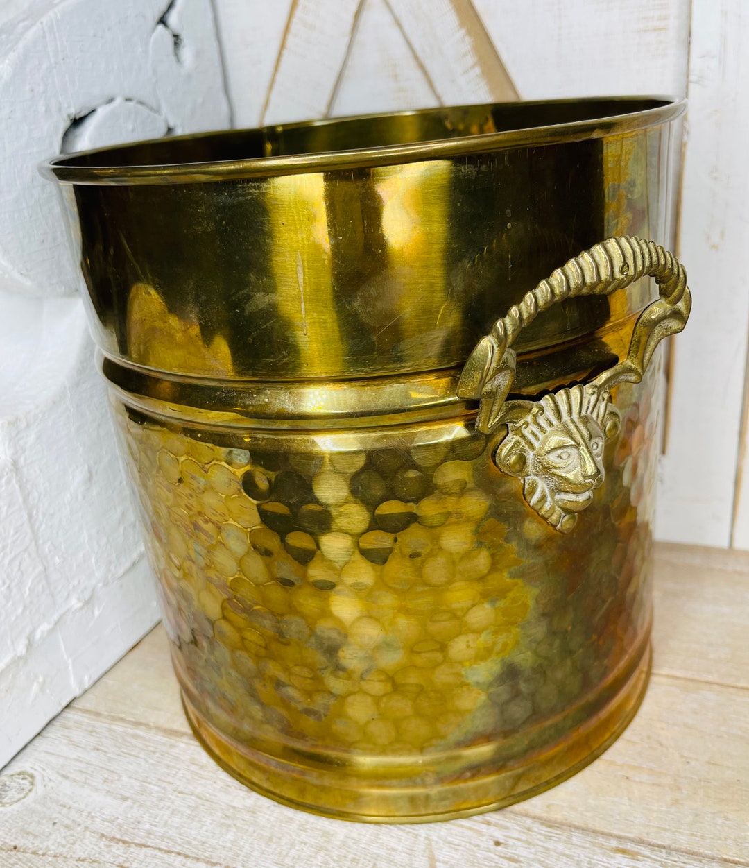 Vintage Large Pot Brass Holder, Two Pots, Two Sizes, Sold Separately ...