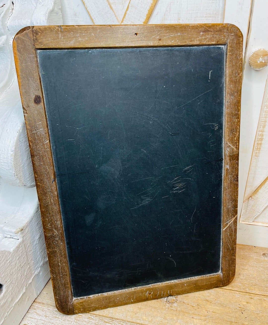 Vintage Wooden Framed Chalkboard, Vintage School House Chalk Board ...