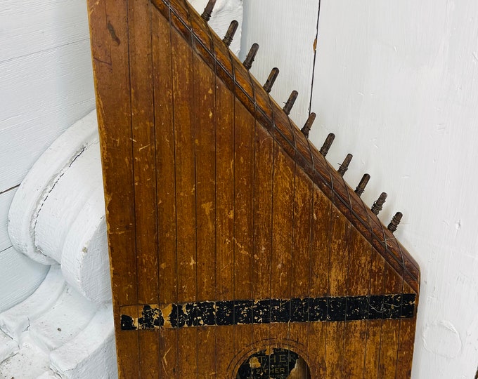 Vintage American the Bell Harp Company Zither Wooden Harp, Needs ...