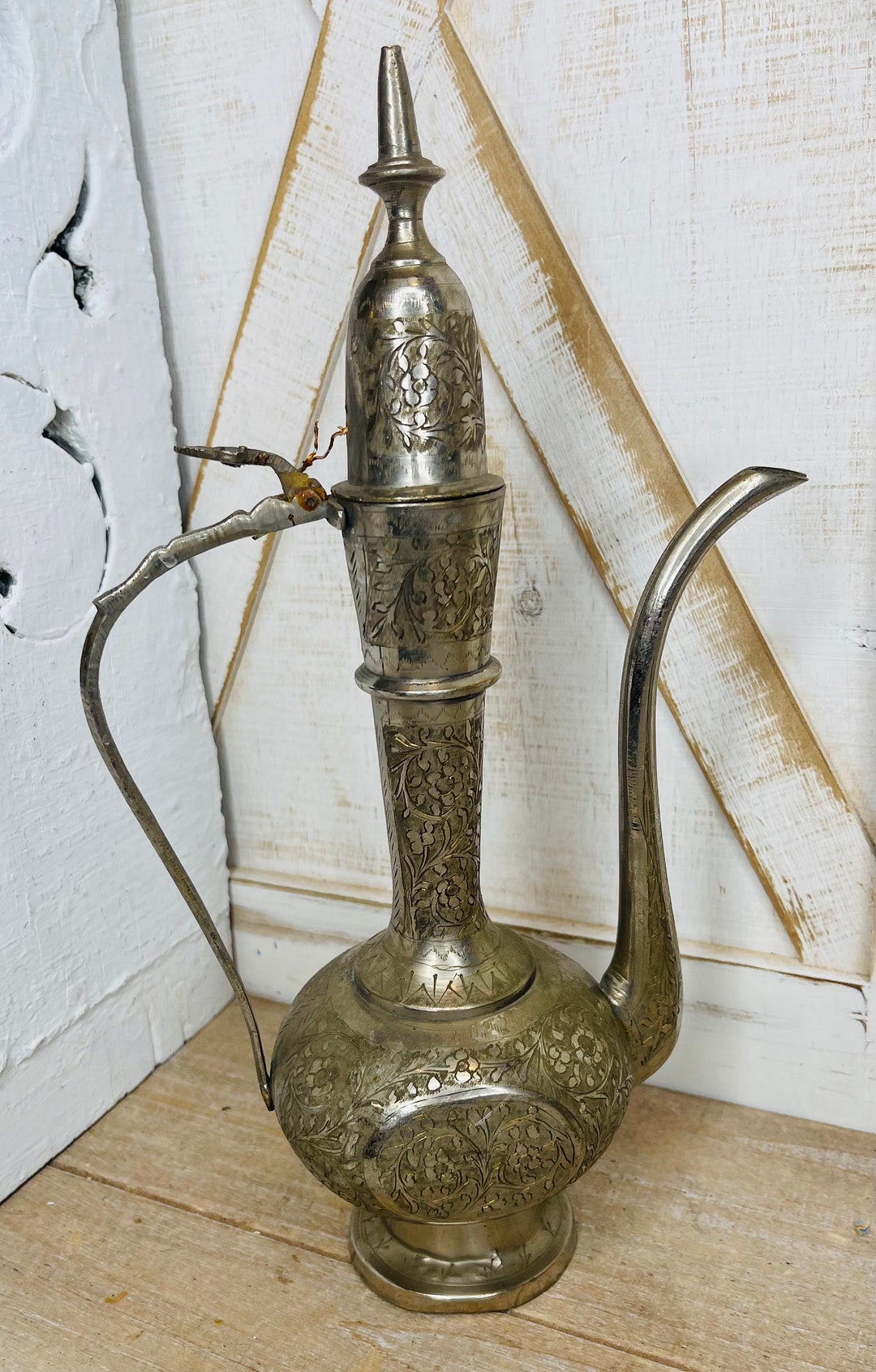 Vintage Decorative Metal Tea Pot - Etsy