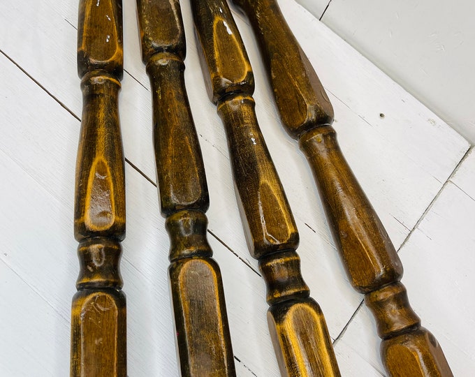 Shabby Wood Spindle Post Table Leg, Shabby Spindle, Vintage Support ...