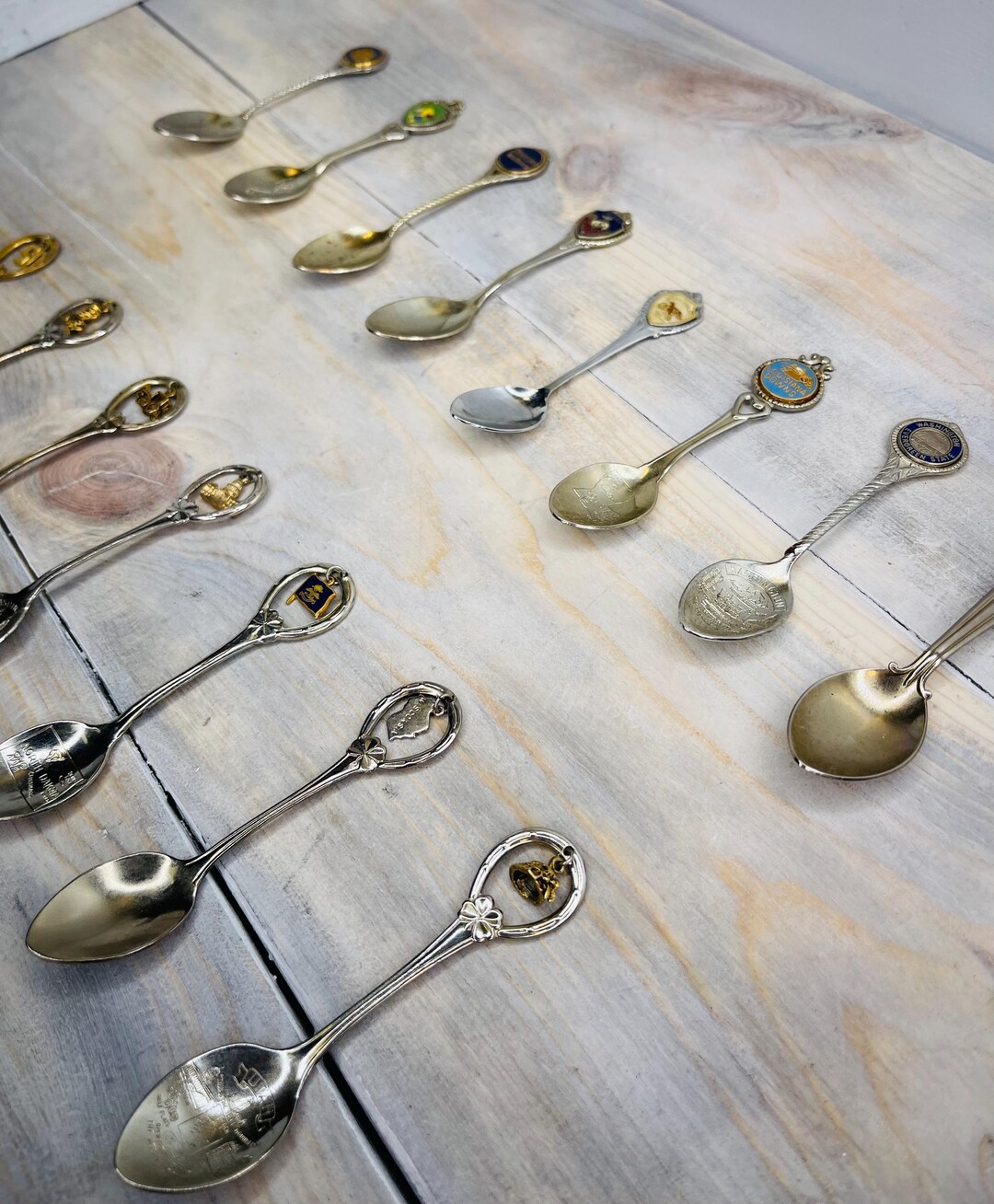 Vintage Souvenir Teaspoon Collection, Sold Separately, Vintage Silver ...