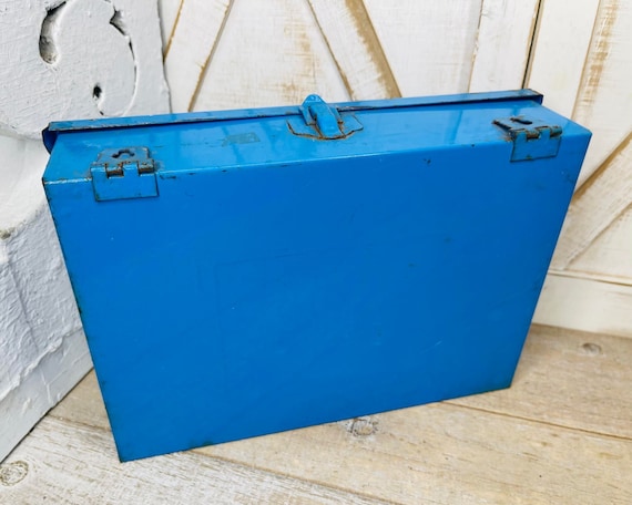 Vintage Blue Metal Imperial Industrial Supply First A… - Gem