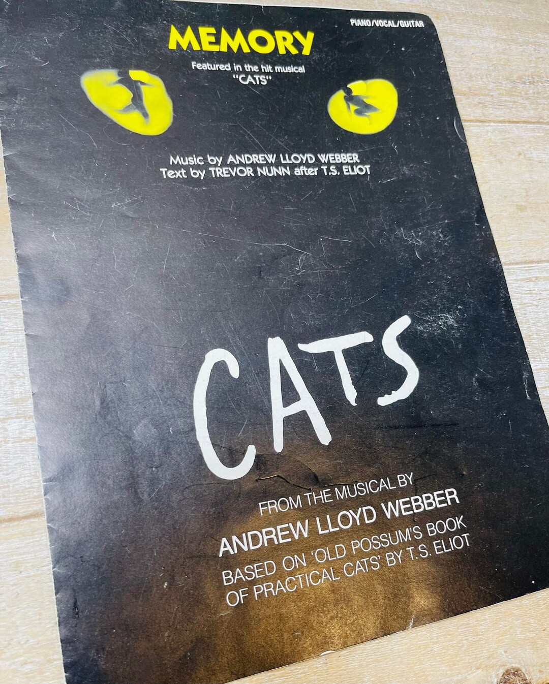 Vintage CATS Broadway Musical Song "memory" Song Sheet Music, CATS Song ...