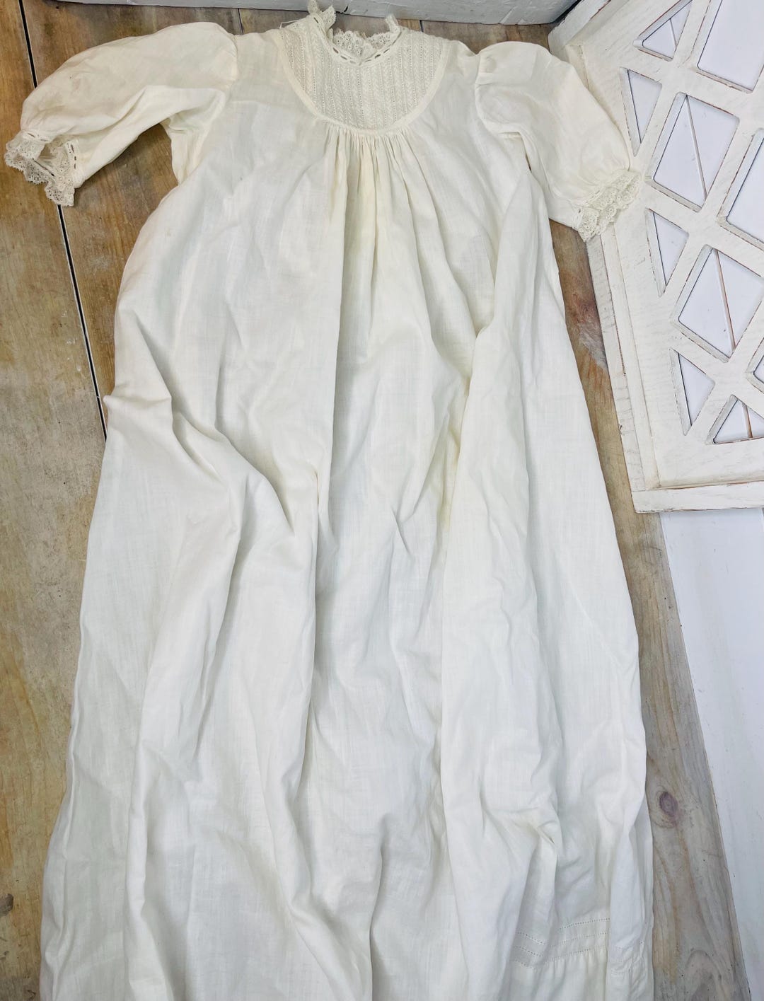 Antique White Long Christening Baptism Gown. - Etsy