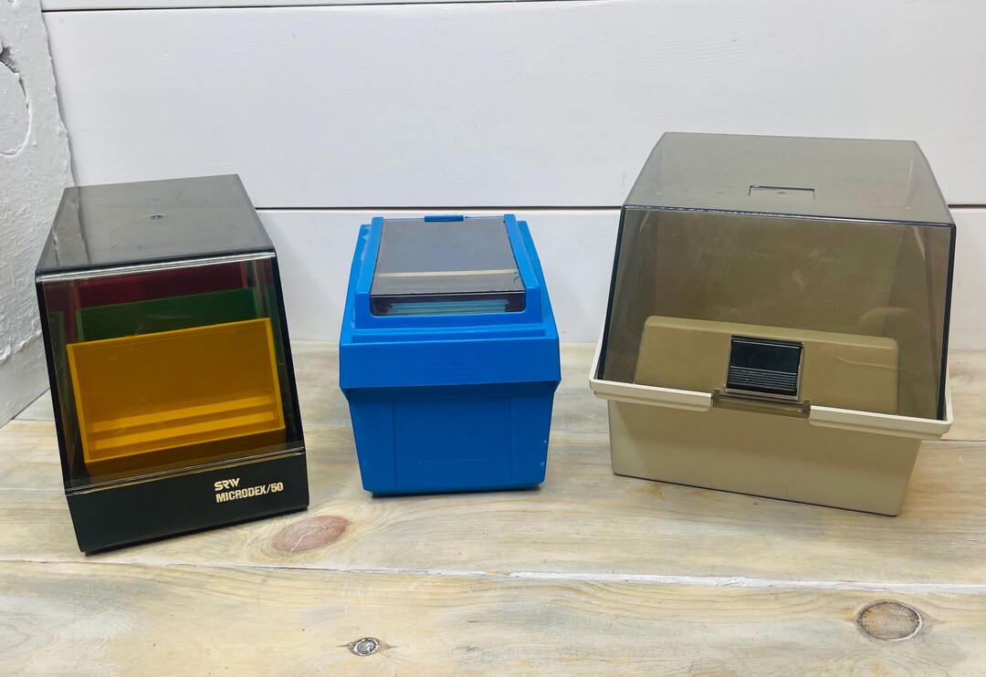 Vintage Plastic 1980s Floppy Disk Storage Box Case Holder, Vintage Disk ...