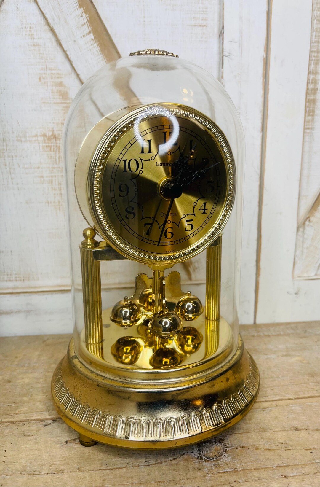 Vintage Clock, Round Base, Vintage Anniversary Clock, 1980s, Antique ...