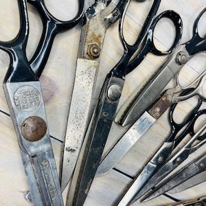Vintage Cutting Fabric Shears, Vintage Hair Styling Scissors, Sold ...