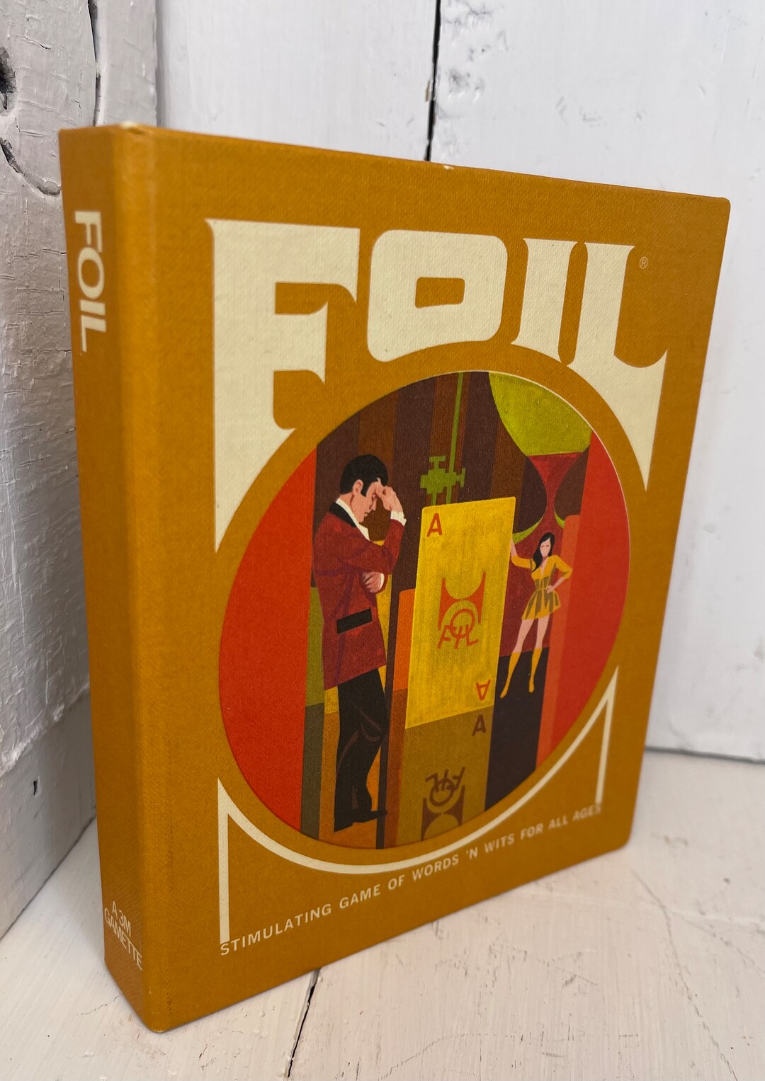 Vintage Foil Box Game, Vintage Foil Word Game, Book Shelf Game, Vintage ...