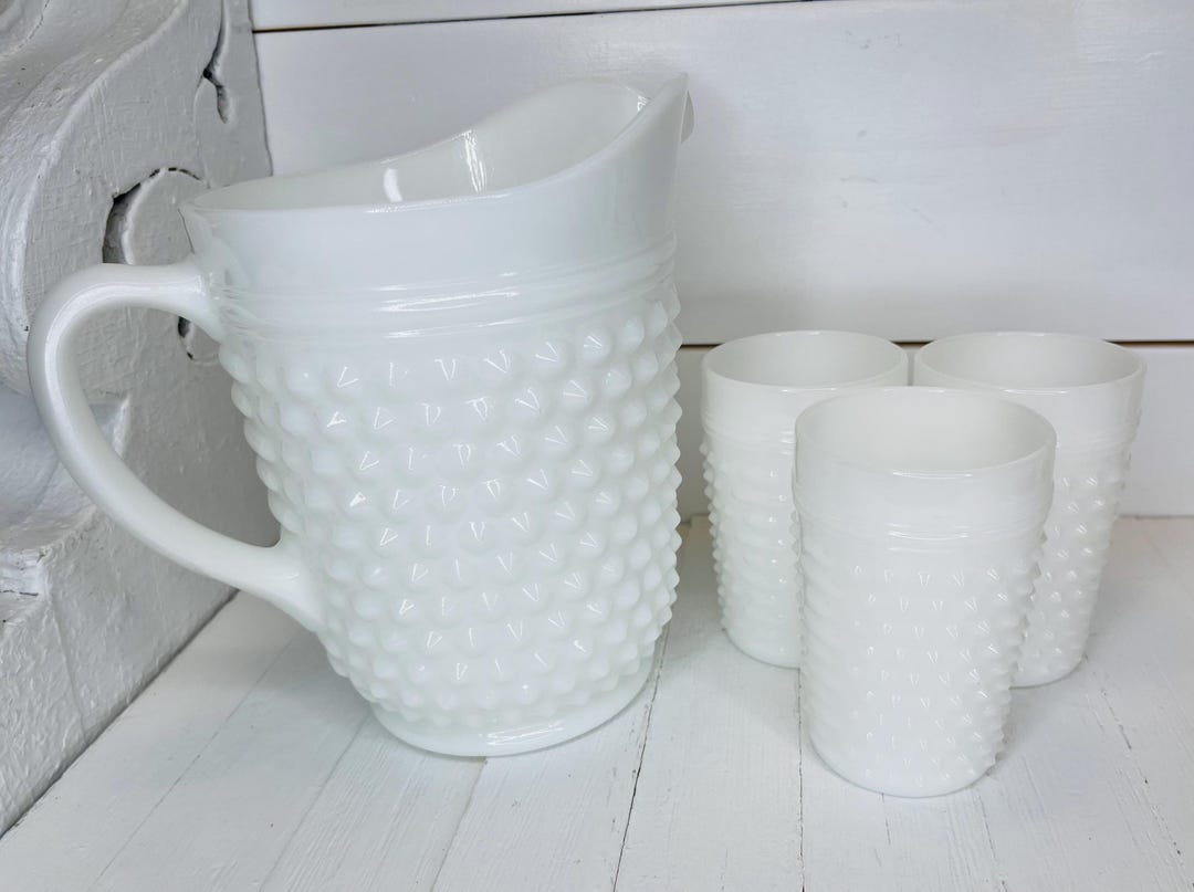 Vintage Milk Glass Pitcher, Sold Separately, Antique Milk Glass ...